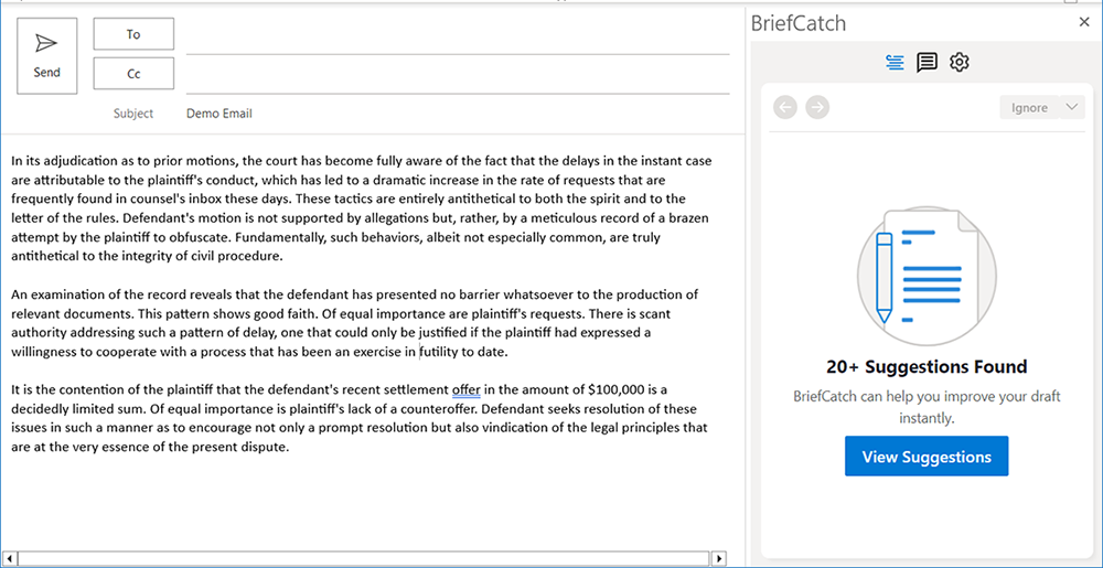 How to Use BriefCatch for Outlook